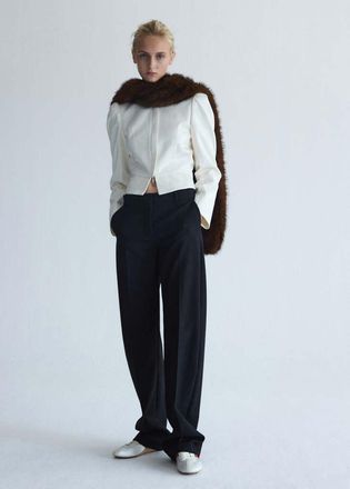 Mango &Eacute;charpe effet fourrure marron - Femme - Taille unique - MANGO