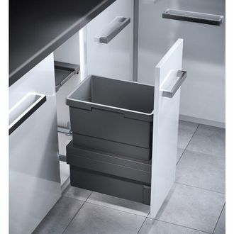 Hailo Poubelle de cuisine coulissante encastrable 30L Cargo Synchro