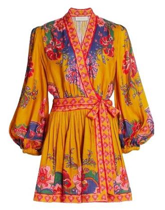 Zimmermann Orange Lovestruck Mini Dress Size M