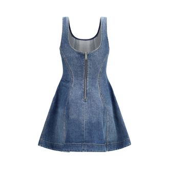 Self Portrait Womens Blue Cotton Casual Dress