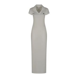 Courr&egrave;ges Femme, Robes, Blanc, Taille: 36 FR Sports Polo Long Dress