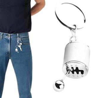 Generico Keeechains de bo&icirc;te de vitesses, porte-cl&eacute;s de changement de voiture, porte-cl&eacute;s manuel de changement de changement de m&eacute;tal, b&acirc;ton de tour de transmi