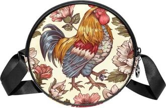 Generic Sac &agrave; bandouli&egrave;re rond pour femme, petit sac &agrave; bandouli&egrave;re avec fermeture &eacute;clair, bretelles r&eacute;glables, style d&eacute;contract&eacute;, pour femmes et filles