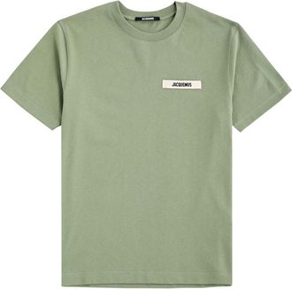 Jacquemus Homme, Tops, Vert, Taille: XS Gros Grain T-shirt