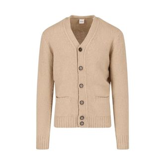 Aspesi Woll-Cardigan mit V-Ausschnitt - - Knitwear - Herren - Beige - XL
