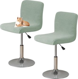 Generic Barhocker Bez&uuml;ge Kratzfest f&uuml;r Katzen Barhocker Schonbez&uuml;ge mit R&uuml;ckenlehne Sitzbez&uuml;ge f&uuml;r Kneipenst&uuml;hle 2er-Set 4er-Set f&uuml;r K&uuml;che Esszimmer Caf&eacute; (Gr&uuml;