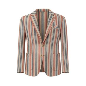 Bob Homme, Vestes, Multicolore, Taille: M Veste de Blazer en Tricot Ray&eacute;