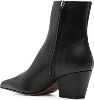 PARIS TEXAS Pointed-Toe Leather Boot - Black