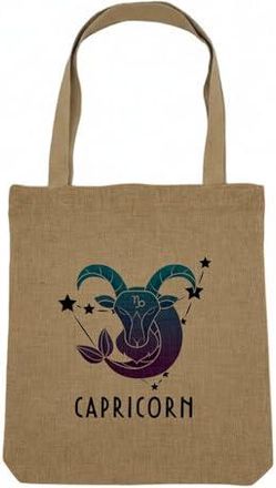 Fabulous Sac Shopping Tote Bag Aspect Lin - Capricorn Astrology Sign Celestial Solar Prediction - Sac de Courses Toile Epaisse 360g Beige Naturel Cabas Port&eacute; E