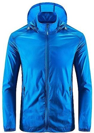 Generic Veste Running Homme,Hommes &Eacute;t&eacute; Peau Lumi&egrave;re Respirant Glace Soie Soleil V&ecirc;tements De Manteau Ext&eacute;rieur Coupe-Vent Chemise De Veste en Jean Homme Noire
