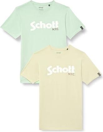 Schott NYC Homme Tspklogo T-Shirt, Multicolore, M EU
