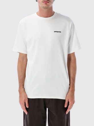 Patagonia T-shirt en coton recycl&eacute; m&eacute;lang&eacute; avec logo imprim&eacute;