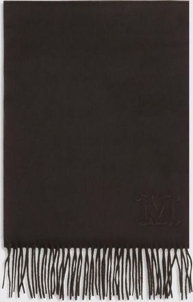 Max Mara Schal aus 100% reinem Kaschmir mit gesticktem Logo-Detail
