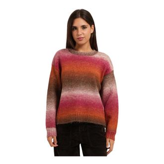 Gaud&igrave; Femme, Pulls, Multicolore, Taille: 36 FR Pull &agrave; rayures d&eacute;lav&eacute;es