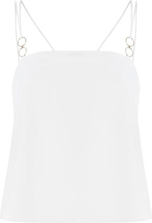 Nenette Femme, Tops, Blanc, Taille: 42 FR Haut &agrave; Dos Pliss&eacute; avec Bretelles Bijoux
