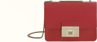 Furla Venere Umh&auml;ngetasche Mini Lacca Rot Andromeda Kalbsleder Damen