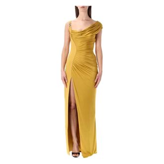 Versace Medusa 95 Draped Gown - - Dresses - Damen - Gr&uuml;n - S