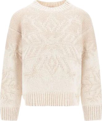 Herno Snowflake Vanise Pullover - - Knitwear - Damen - Beige - S