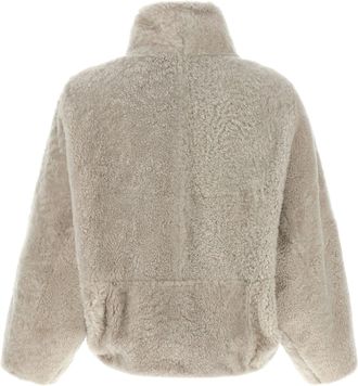 Brunello Cucinelli Shearling Coat - beige