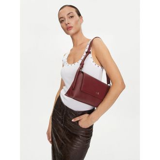 Calvin Klein Handtasche Calvin Klein Ck Daily Shoulder Bag Pebble K60K612139 Dunkelrot