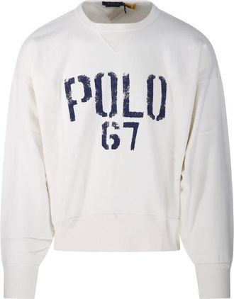 Ralph Lauren Homme, Sweatshirts et sweats &agrave; capuche, Beige, Taille: L Nevis Round Neck SweaT-shirt