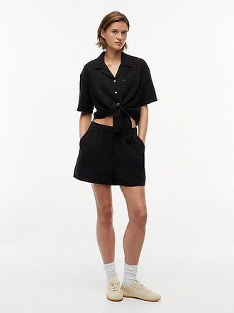 Tommy Hilfiger Short d&eacute;contract&eacute; &agrave; texture froiss&eacute;e