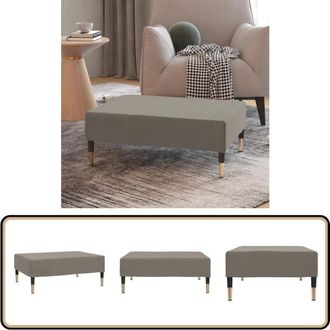vidaXL Fußhocker Hellgrau 78x56x32 cm Samt - Fußhocker - Samtfußbank - Beistelltisch - Lounge Möbel - Grau Sofa