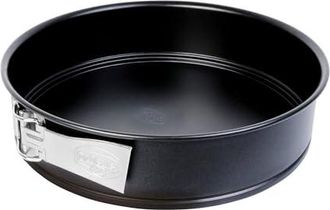 Dr. Oetker Springform Ø 26 cm, Backform mit Flachboden, runde Kuchenform aus Stahl mit Antihaftbeschichtung (Farbe: schwarz), Menge: 1 Stück