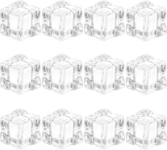 BESPORTBLE 130st&uuml;cke Quadratische Eisbrocken Aus Acryl Wiederverwendbare Vasenf&uuml;ller Klare Eisw&uuml;rfel Als Tischdekorationsst&uuml;cke F&uuml;r Partys Hochzeiten Foto-shooti