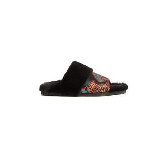 La DoubleJ &Auml;gyptisch inspirierte Winter-Slides - - Shoes - Damen - Schwarzk - 36 EU
