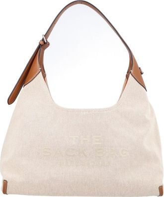 Marc Jacobs Womens Shoulder Bag The Belted Sack Beige Cotton