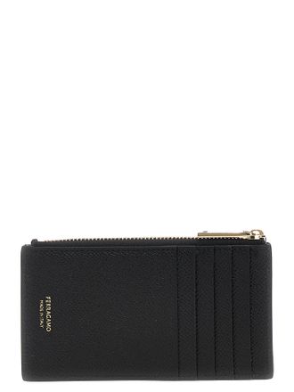 Ferragamo Calfskin Card Case - Black
