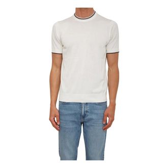 Paolo Pecora Homme, Pulls, Blanc, Taille: XL Maglia Girocollo