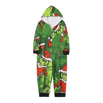 Generic Le Grinch Pyjama Noel Famille De Grinch Vetement Bebe Deguisement Assorti Coton Hiver Homme Adulte Garcon Femme Chaud Et Doux Couple Pull Ensemble Cos
