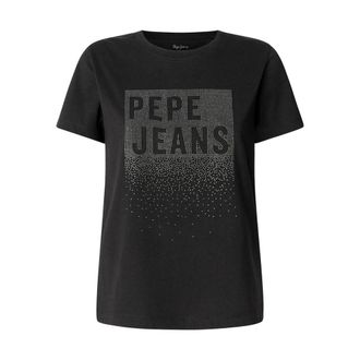 Pepe Jeans London Schwarzes T-Shirt mit kurzen &Auml;rmeln Bernadette - - Tops - Damen - Schwarzk - XS