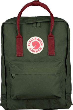 Fj&auml;llr&auml;ven Unisex Rucksack K&aring;nken, Forest Green/Ox Red, 16 Litre, 23510-660-326