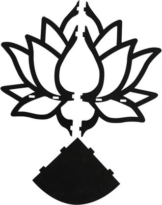 BESPORTBLE Lotus Wandregal Holz Schwebendes Eckregal Wandmontiertes Dekoratives Regal f&uuml;r Wohnzimmer Schlafzimmer Kleine R&auml;ume