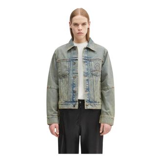 Marine Serre Moon Laser Denim Trucker - - Jackets - Herren - Blau - XL
