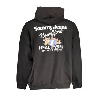 Tommy Hilfiger Logo-Embroidered Cotton Hoodie - Black