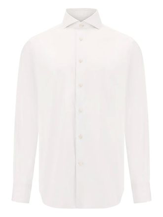 Boggi Milano chemise à col napolitain - Blanc