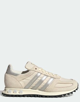 adidas Originals baskets LA beige clair et argent-Blanc