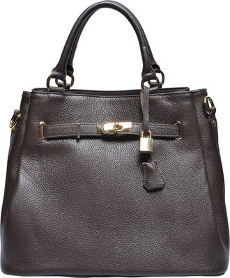 Anna Luchini Kastanienbraun Rindsledertasche