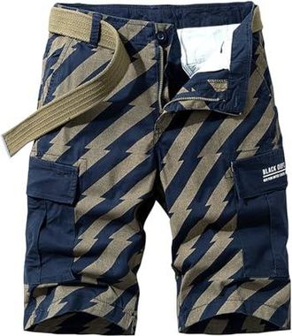 Generic Pantalon cargo pour homme - Style d&eacute;contract&eacute; - Couleur unie - Personnalit&eacute; classique - Rayures tendance - 2026, bleu, 50