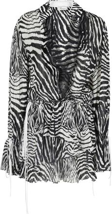 Blumarine Femme, Robes, Multicolore, Taille: 34 FR Mini robe en mousseline