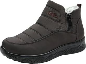 Generic Bottes de neige isolées pour femme, doublure en fourrure chaude, bottes de neige confortables, imperméables, antidérapantes, chaussures dextérieur, ma