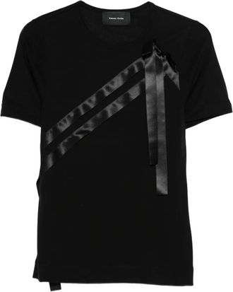 Simone Rocha bow sash T-shirt - Schwarz