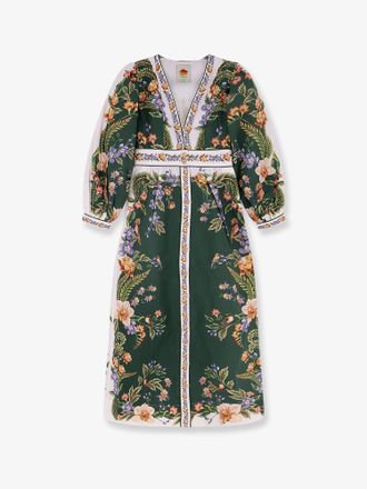 Farm Rio Long cotton dress with floral print - FARM RIO - gender_Woman