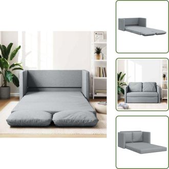 vidaXL The Living Store - Bodensofa mit Schlaffunktion Hellgrau 112x174x55 cm Stoff - Sofabett - Couchtisch - Gem&uuml;tliches Wohnen - Modernes Sofa - Kleines