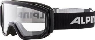 Alpina SCARABEO - Kontrastverstärkende, Beschlagfreie & Bruchsichere OTG Skibrille Mit 100% UV-Schutz Für Erwachsene, black Dclear, One Size