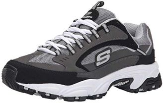Skechers Sport Mens Stamina Nuovo Cutback Lace-Up Sneaker,Charcoal Cutback,11.5 XW US
